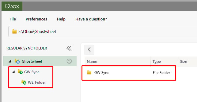 Qbox: Types of Folders